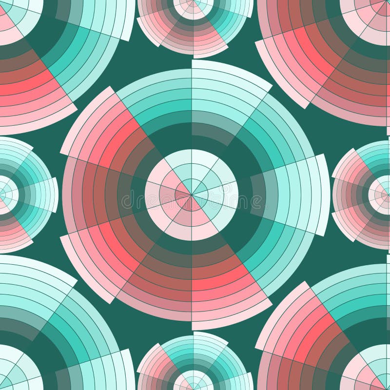 Polar Grid Seamless Pattern Stock Vector - Illustration of geometric ...