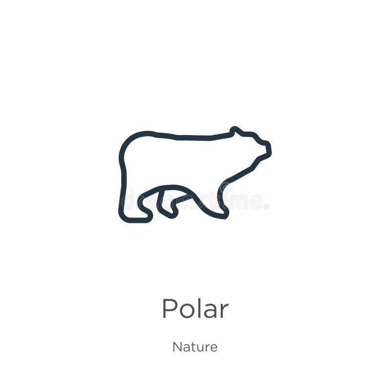 Polar Icon. Thin Linear Polar Outline Icon Isolated on White Background ...