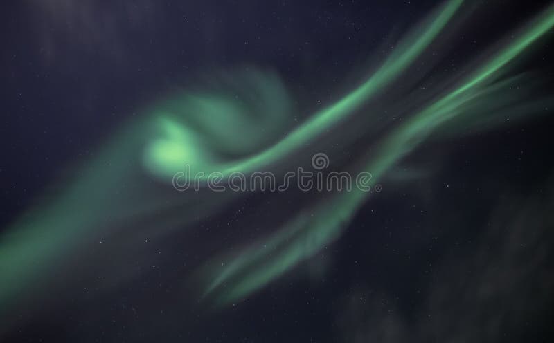 Polar Lights Illuminate the Night Sky. Iceland Stock Photo - Image of ...