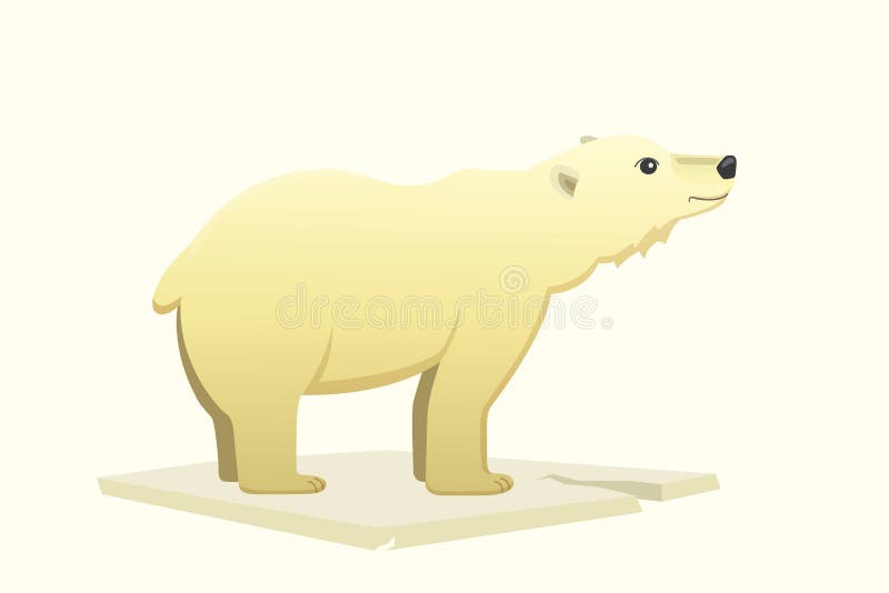 Polar White Bear Vector Cartoon Arctic Animal. Stock Vector ...