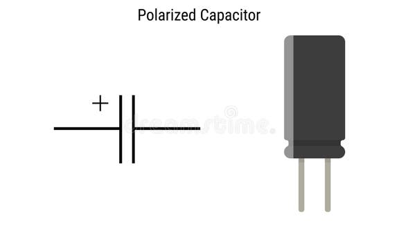 Polarized Capacitor Circuit Schematic Symbol and Physical Component ...