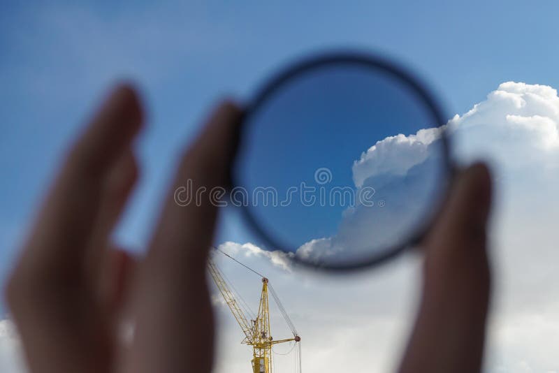 Polarizing Filter for the Camera Stock Photo - Image of round, blue ... Polarizing Filter for the Camera Stock Photo - Image of round, blue ...