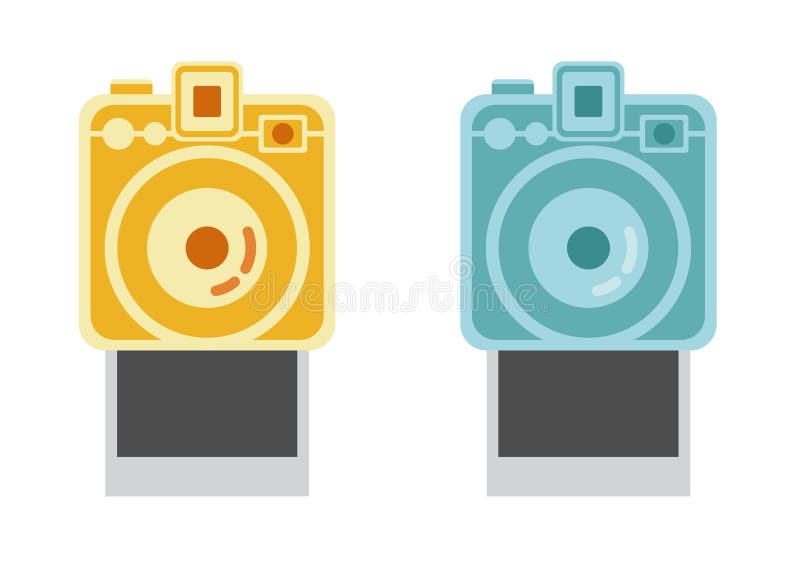 Polaroid Camera and Frame, Vintage Camera Vector, Polaroid Vector Stock ...