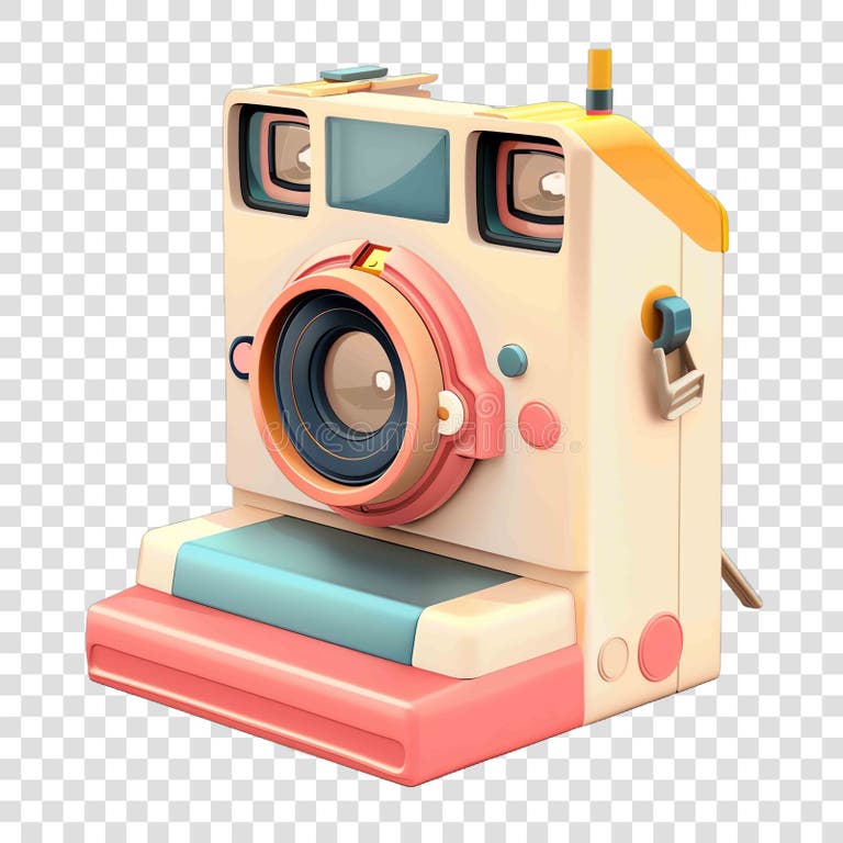Polaroid Camera Transparent Background Realistic Element Stock ...