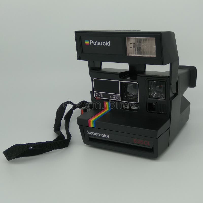 Old Polaroid Camera Isolated on White Editorial Photo - Image of camera ...