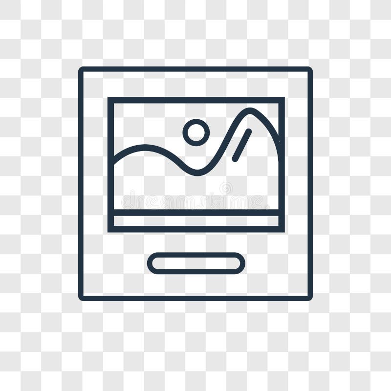 Polaroid Concept Vector Linear Icon Isolated on Transparent Back Stock ...