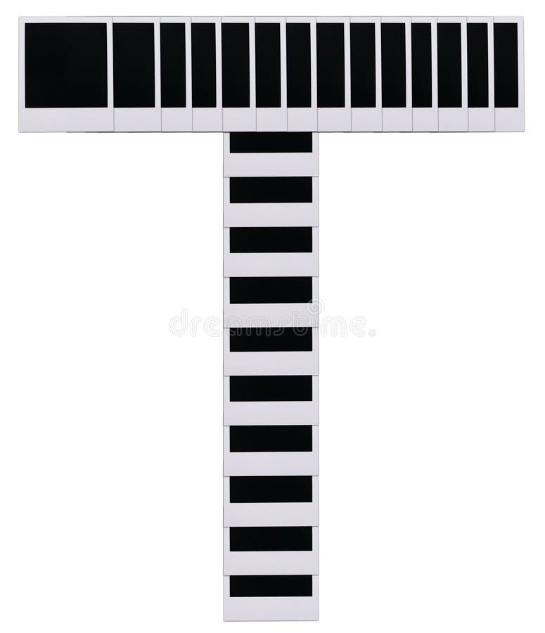 Polaroid Film Blanks Letter T Stock Illustration - Illustration of ...