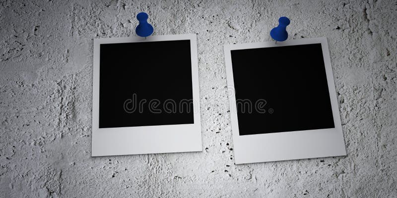 Pinned polaroid film stock illustration. Illustration of blank - 6661615