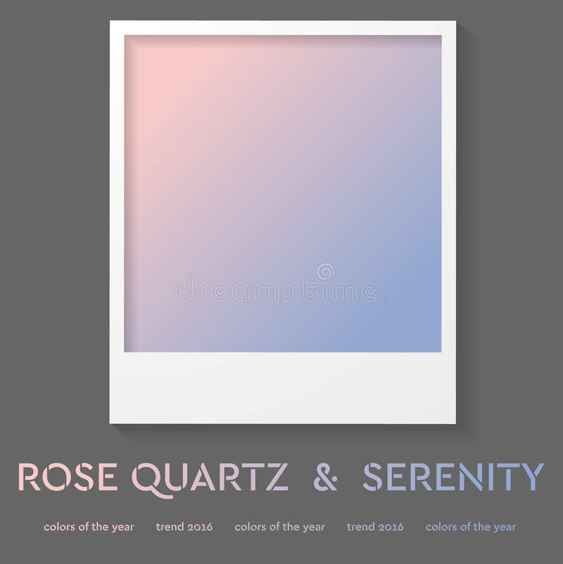 Polaroid Frame with Trend Color 2016. Rose Quartz Stock Vector ...