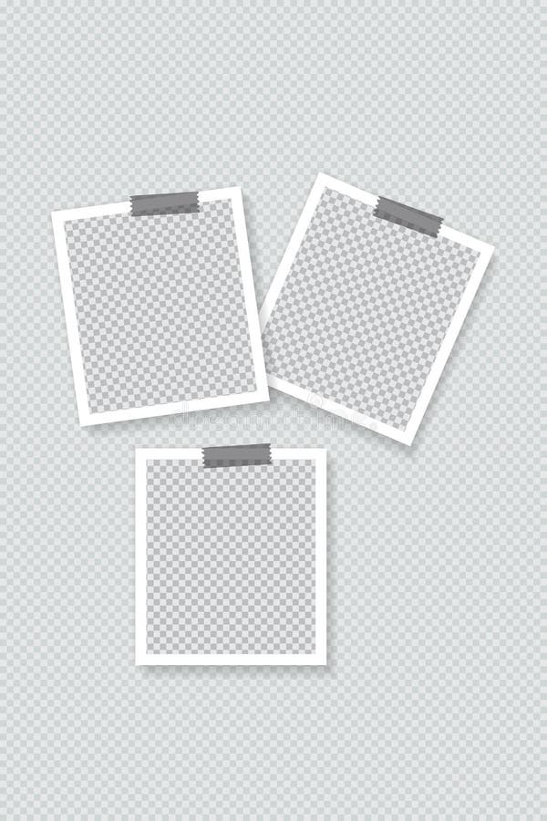 Polaroid Frames Realistic Photo Templates Stock Vector - Illustration ...