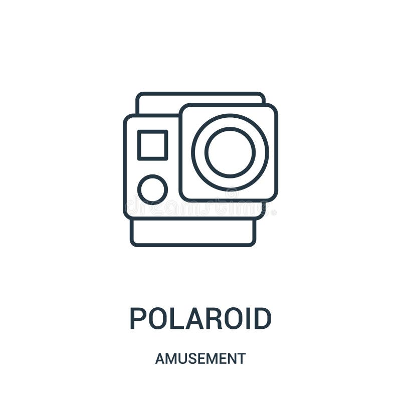 Polaroid Icon Vector from Amusement Collection. Thin Line Polaroid ...