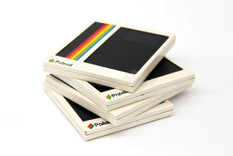 Polaroid Old Photo Frames Stack, Isolated on White Stock Illustration ...