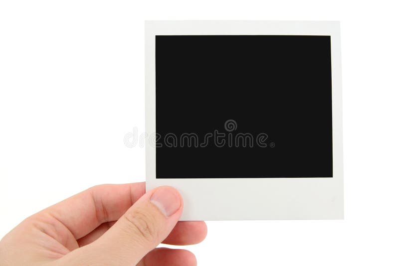 A Polaroid Photo and File Folder Stock Image - Image of office ...