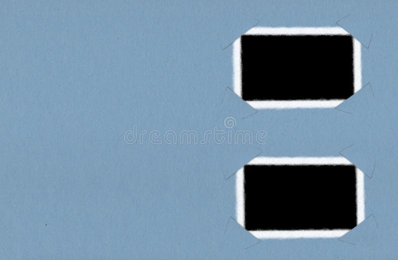 Polaroid Photo Frame on Blue Background Stock Illustration ...