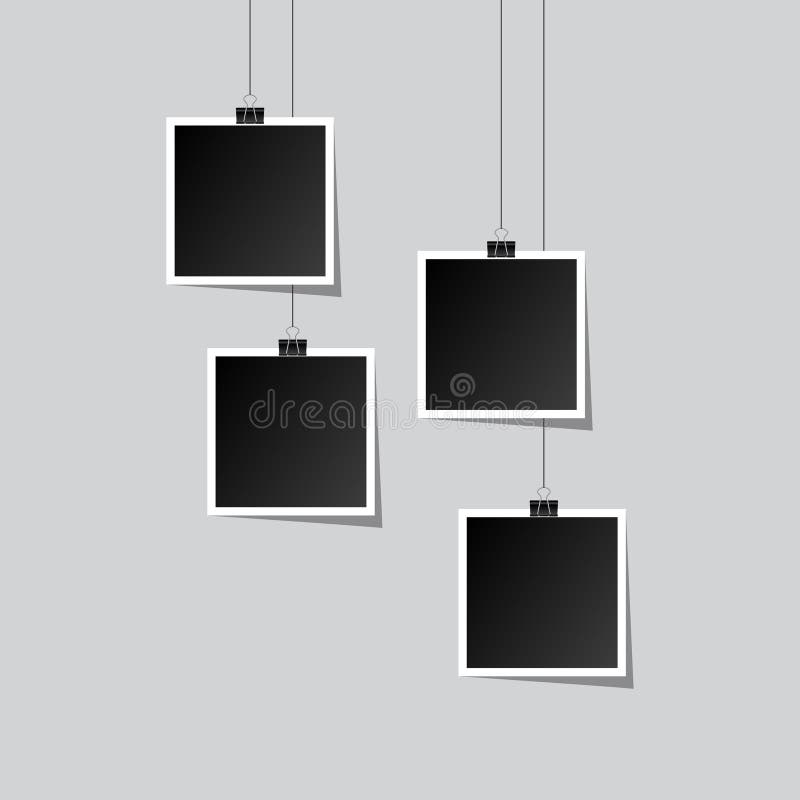 Polaroid Photo Frame on a Rope Vector Design Stock Vector ...