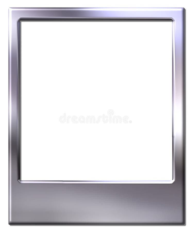 Matal silver picture frame stock vector. Illustration of steel - 14336783