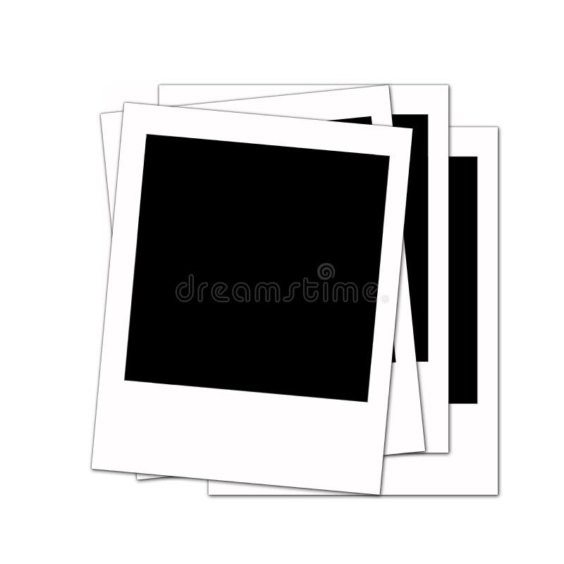 Polaroid stack stock illustration. Illustration of isolated - 4852536