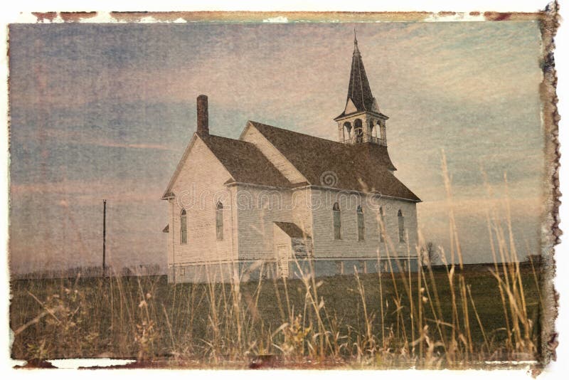 Rural church in field. stock photo. Image of rural, square - 2042370