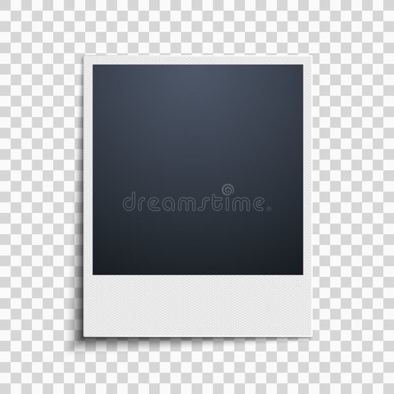 Polaroid on a Transparent Background. Photo Frame. Grid Pattern Stock ...