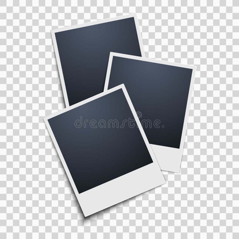 Polaroid on a Transparent Background. Photo Frame. Grid Pattern Stock ...