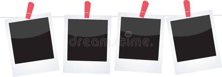 Polaroids stock vector. Illustration of retro, string - 10137032