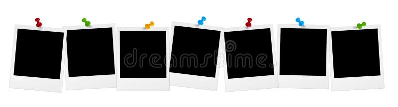 Polaroids with pin stock vector. Illustration of equipment - 48701019