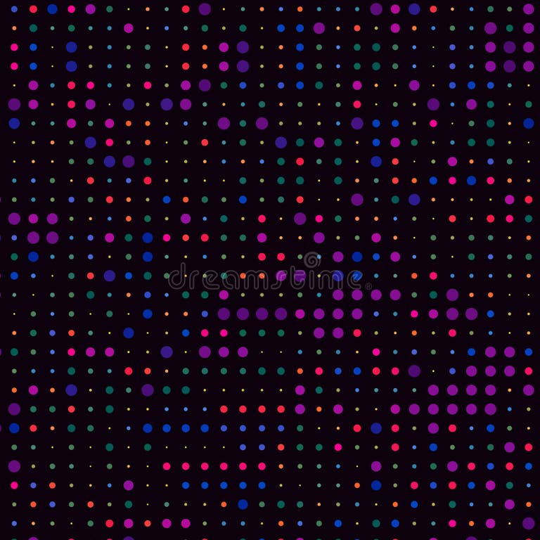 Polca Colorida Dots Black Background Pattern Texture Del Espectro ...