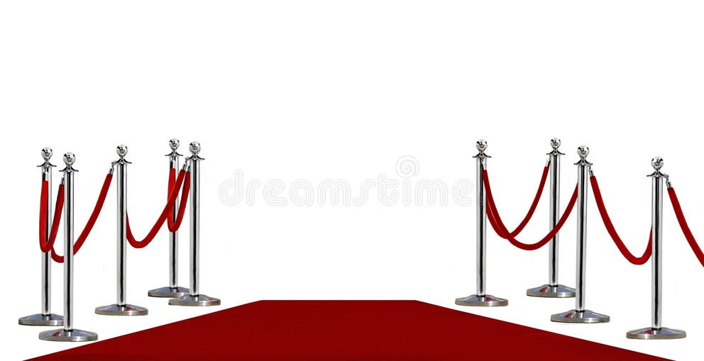 Pole Barricade and Red Carpet Stock Image - Image of isolated, entry ...