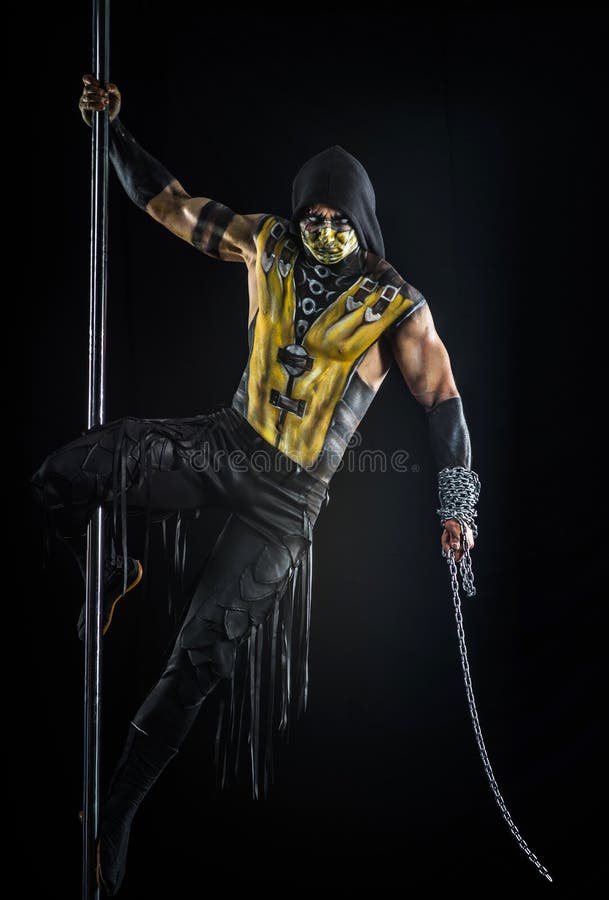 On the Pole Bodyart Scorpion Stock Image - Image of model, kombat: 86392385