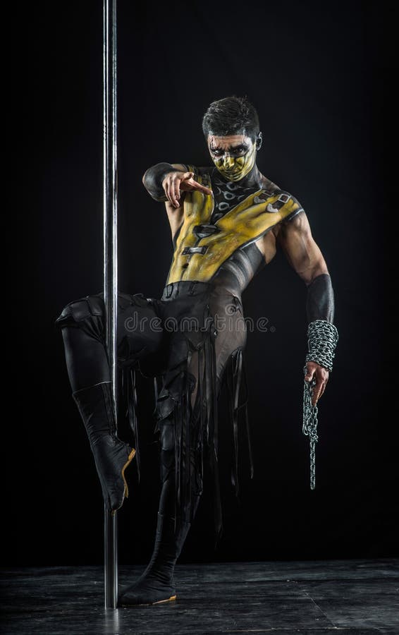 On the Pole Bodyart Scorpion Stock Image - Image of model, elegance ...