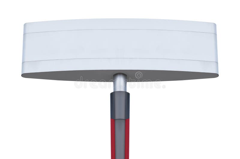 Pole Curve Light Box Billboard Isolated on White Background with ...