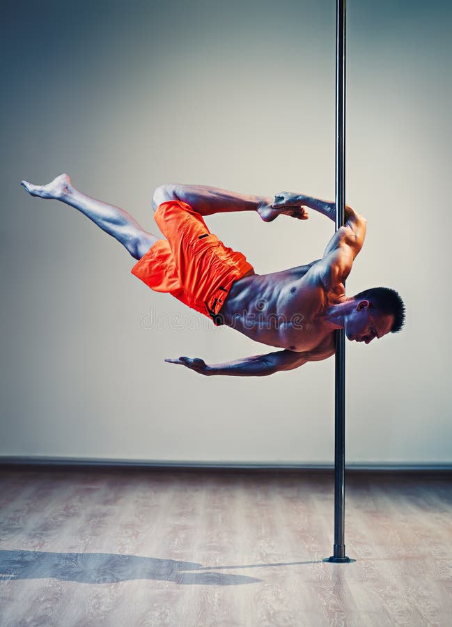 Pole dance man stock image. Image of fashion, professional - 17688935