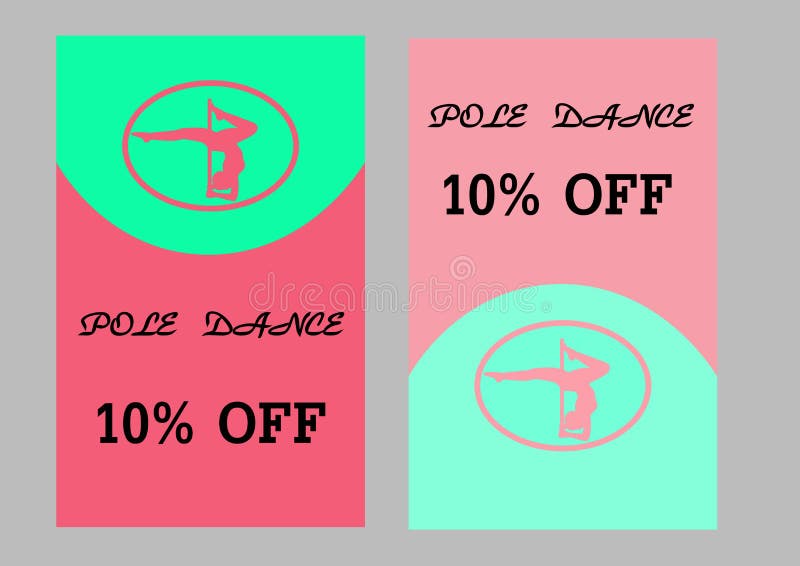 Pole Dance Templates. Flyer and Business Card Stock Vector ...