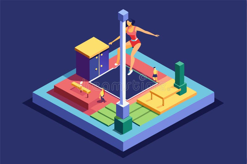 A Pole Dancer Showcases Their Skills in a Brightly Colored Studio ...