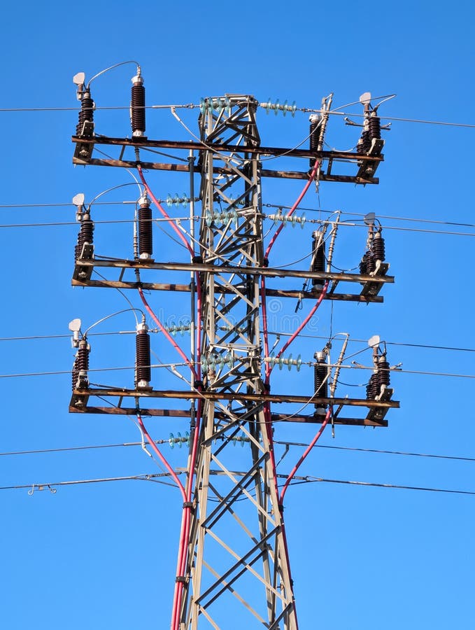Pole, Electricity, Energy, Transmission. Wires, Device, Technolo Stock ...