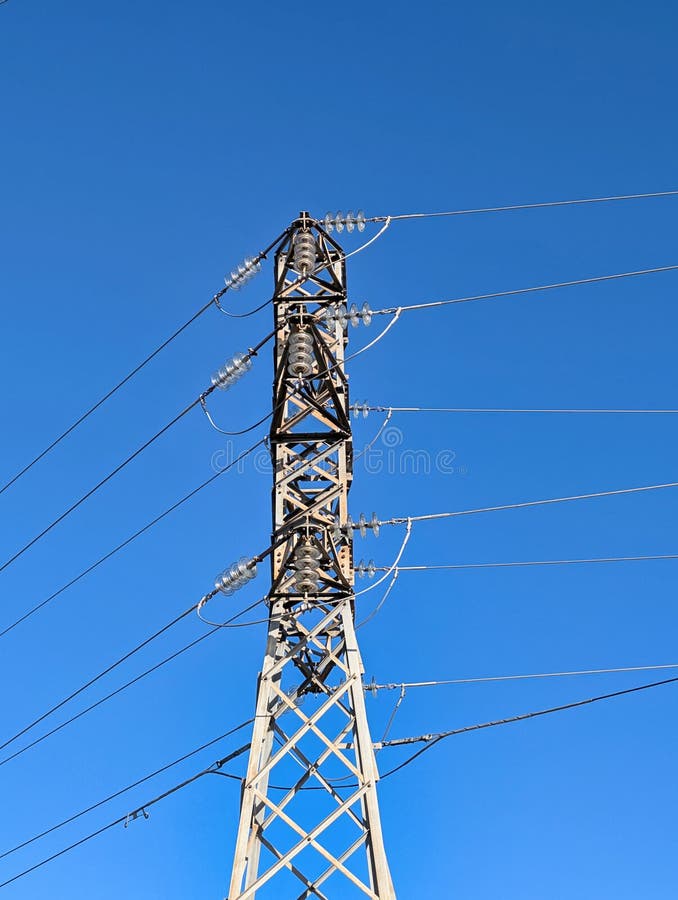 Pole, Electricity, Energy, Transmission. Wires, Device, Technolo Stock ...