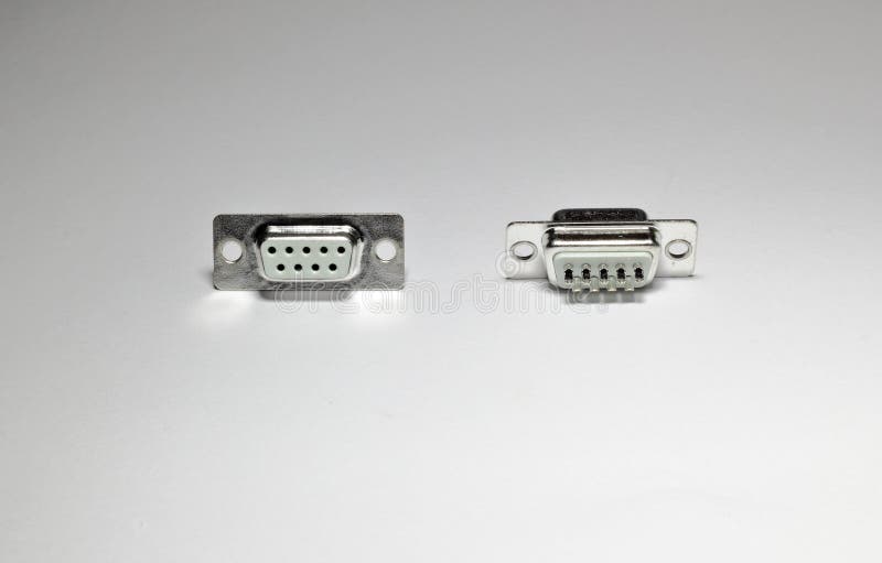 Female LAN Connectors on the Wooden Table. LAN Cables on the Table ...