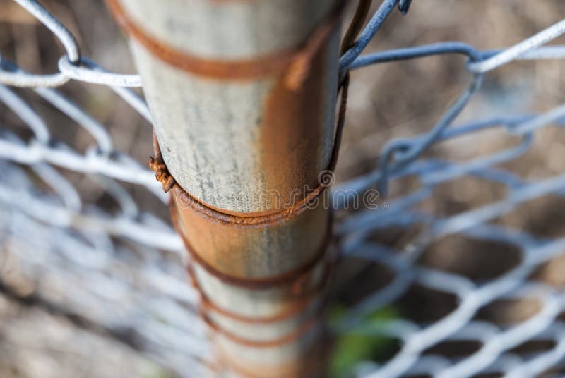 Pole fence rust stock photo. Image of depth, post, bokeh - 36399652