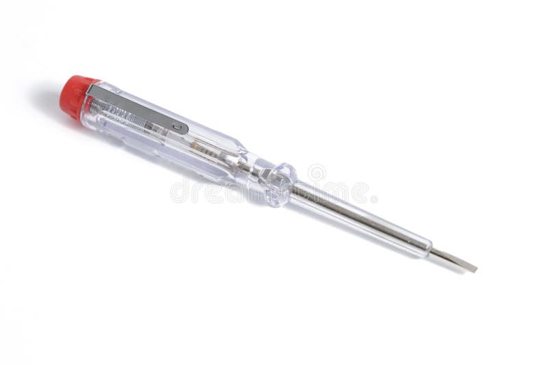 Pole Finder Screwdriver. Safety Screwdriver for Electricians on White ...