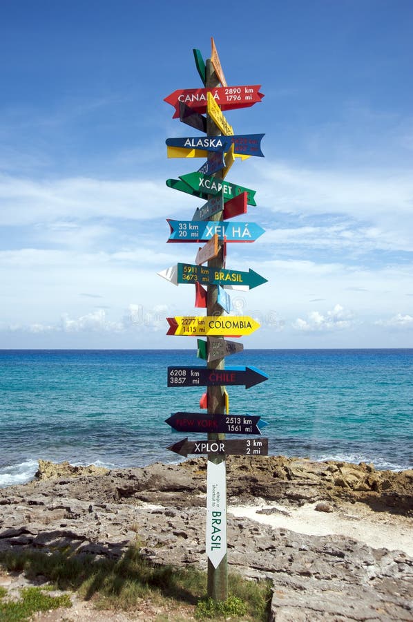 Pole indicating directions stock photo. Image of alaska - 16642998