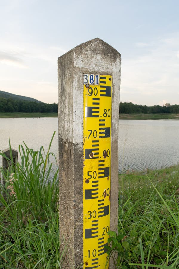 Measuring Water Levels stock image. Image of inch, drought - 772371