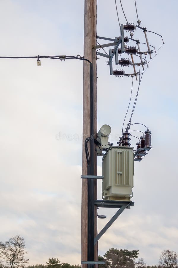 Pole Mounted Transformer editorial image. Image of transformer - 84956085