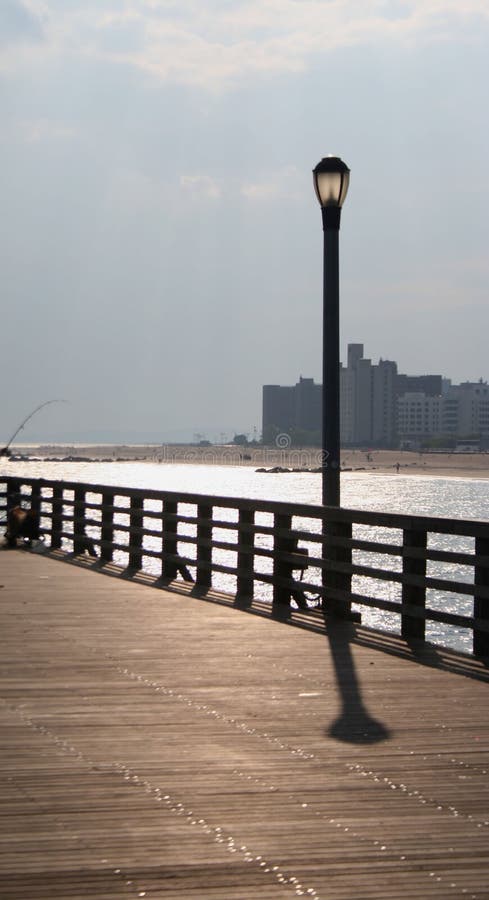 Pole on the Pier stock image. Image of light, coastal - 5887999