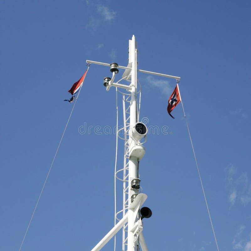 A Pole on a Ship with a Blue Sky Stock Photo - Image of pole ...