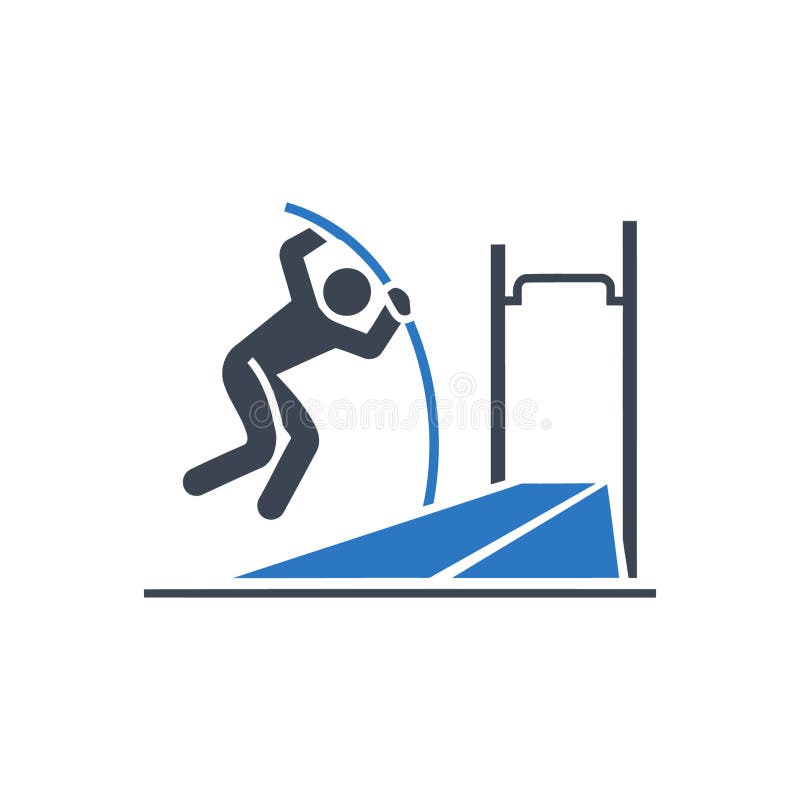 Pole Vault Icon stock vector. Illustration of track - 374473930