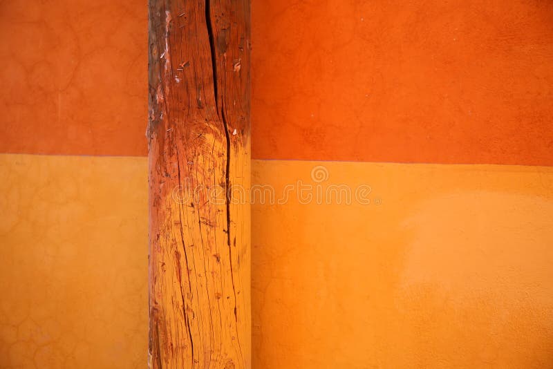 Pole and wall abstract stock image. Image of yellow, mexico - 12580365
