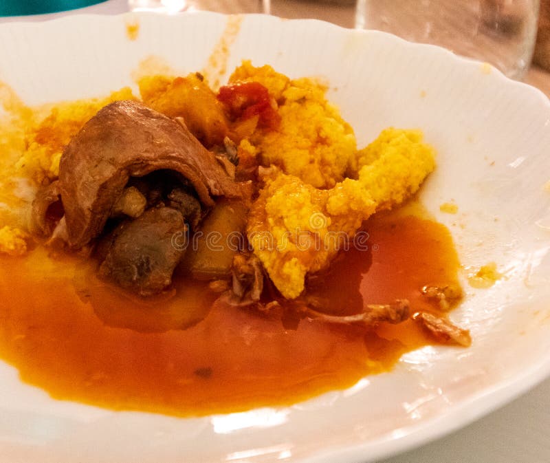 Polenta with Rabbit Italian Food Stock Photo - Image of baked, healthy ...