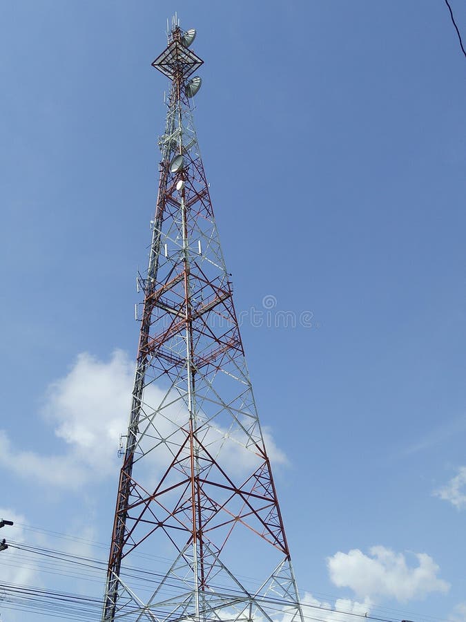 Poles Communications Network Stock Image - Image of communications ...