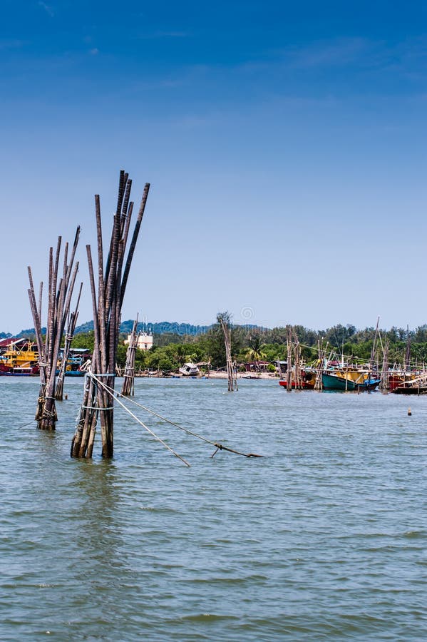 Poles in water stock photo. Image of boats, harbor, anchor - 26124830