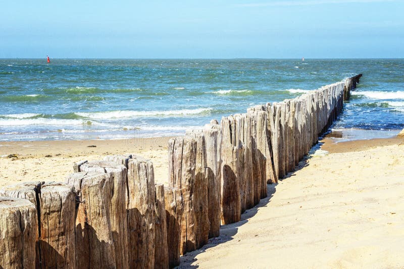 Cadzand Beach, North Sea, Netherlands Stock Photo - Image of evening ...